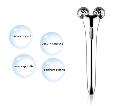 China 3D Face Massage Roller , Y - Shaped Skin Firming Devices With Double - Roller Balls for sale