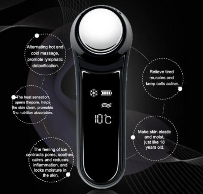 China Anti Aging Ice Warm Anti Wrinkle Face And Eye Massager Multi Function Beauty Machine for sale