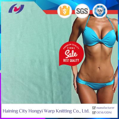 China Shiny 4 Way Stretch Tricot Microfiber Polyester Spandex Swimsuit Bikini Fabric for sale