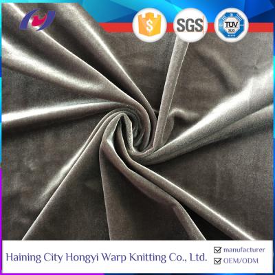 China Two Way Stretch Heavy Super Soft Polyester Spandex Fabric Korean Velvet for sale