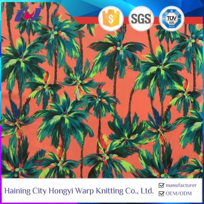China Tropical Printed Nylon Swimwear Spandex Stretch Fabric 4 Way Stretch 80% Nylon 20% Spandex Fabric for sale