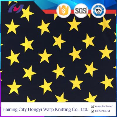 China Star Pattern Printed Stretch Fabric Spandex Polyester Knit Swim Sports Fabric for sale