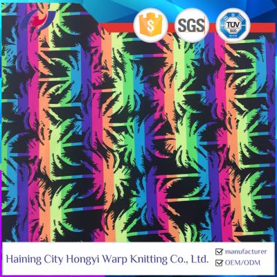 China UPF 50 Swimwear Fabric Tropical Print Nylon Polyamide Spandex Lycra Stretch Bikini Bathing Suit Fabric for sale