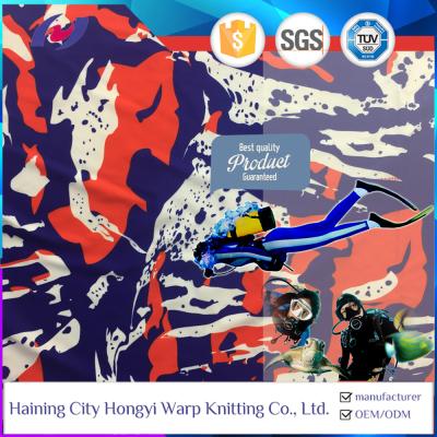 China New Camouflage Print Heavy Weight Poly Spandex Scuba Diving Fabric for sale