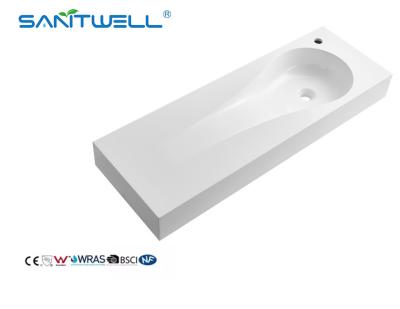 China Special Design SW6041-1095 New Model Right Single Hole Stone Basins Rectangle Shape Cabinet Sinks for sale