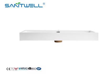 Cina Il rettangolo di pietra dei bacini della resina degli articoli sanitari del bagno di dimensioni di norma SW6002-995 modella i lavandini del Semi-contatore in vendita