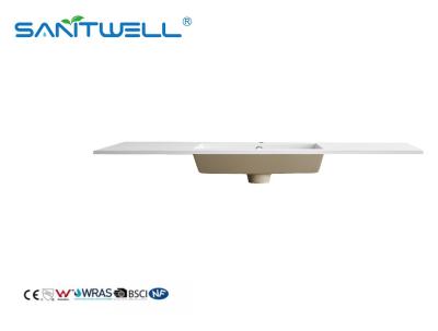 China Large Size SWJ1200-1 Two Side Enough Capacity Stone Resin Basins Easy Clean Cabinet Basins For Vanitary Sinks for sale