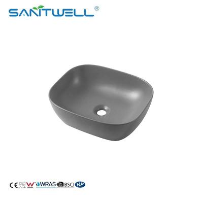 China Chaozhou New Developed AB8417MG Models Professional Manufacturer Vanity Wash Hand Basins Matt Grey Sink for sale