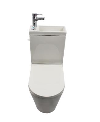 SWJ101 nouveau modèle prix favorable toilettes sans rebord en deux pièces avec robinet pour laver les éviers à main
