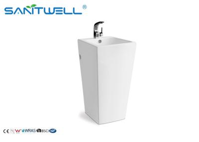 China SWC2141 bathroom pedestal basins , Single hole oval ceramic sink for sale