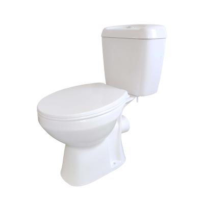 China Cheap Price Classical Model Two Piece Toilets Washdown Flushing RImless White Color Toilets for sale