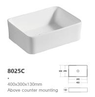 China Rectangular White Color Solid Surface Art Wash Basin Lavabo Porcelain Sink Bathroom for sale