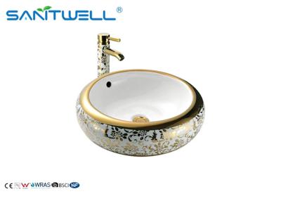 China Luxury Color Ceramic Wash Basin / Art Basin Sink AB8004C 500×500×165mm for sale