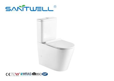 China Nano Glazing Water Saving Wc Two Piece With P Trap White Ceramic Material for sale