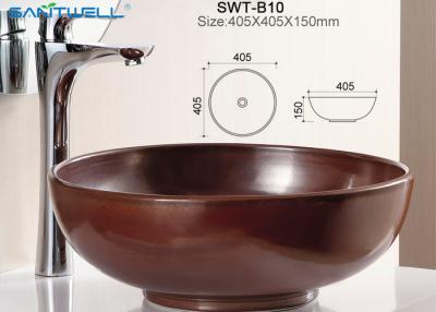 China Standard Size Ceramic Art Basin Top Mounter Bowl Type For Bathroom CE for sale