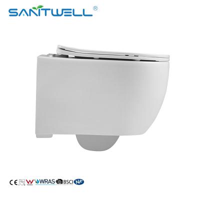 Cina Parete senza orlo Hung Porcelain Toilet di Flessinga di gravità in vendita