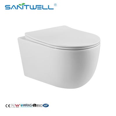 Cina Parete senza orlo Hung Porcelain Toilet di Flessinga di gravità in vendita