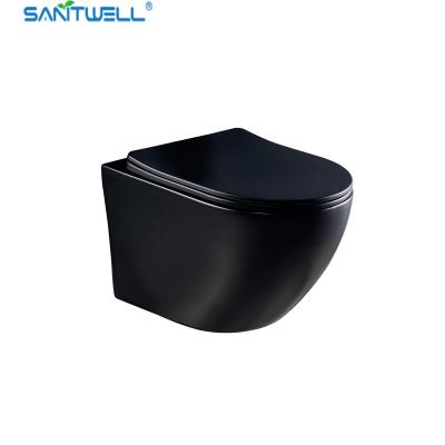 Cina Vampata senza orlo bianca della ciotola di sciacquone del wc del bagno sanitario degli articoli SWJ0325MB per il mercato europeo in vendita
