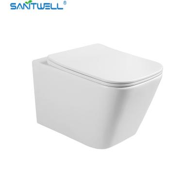 Cina Vampata senza orlo bianca della ciotola di sciacquone del wc del bagno di Sanitwell SWJ0525 in vendita