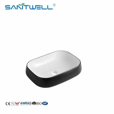 China Chaozhou Ceramic Basin Washing Basin Above Counter Basin Ultra Thin Edge Bathroom Art Basin for sale