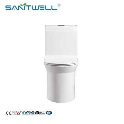 Cina Ciotola di toilette di un pezzo ceramica moderna degli articoli sanitari popolari per la toilette di un pezzo ceramica senza orlo del bagno SWM8610 in vendita