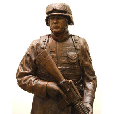 China Custom Military Sculpture Life Size Bronze Marine Soldier Memorial Statue for sale