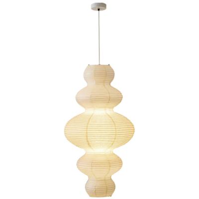 China Modern Japanese Rice Paper Indoor Hanging Light with High Color Rendering Index Ra 80 and Lamp Luminous Efficiency lm/w 15 factory