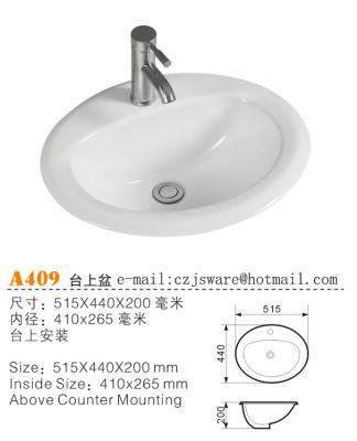China Above counter basin,Ceramic vanity top sink,Ceramic wash basin china suppliers for sale