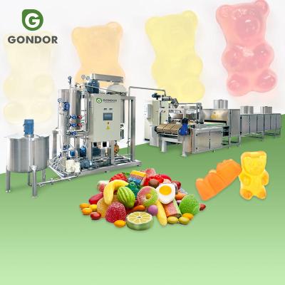 China Sweet Candy Cane Gummy Bear Maker Small Hard Boiled Jelly Ball Make Machine De Bonbon Gelatine Manufacturing for sale