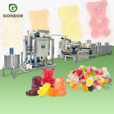 China Small Pectin Jelly Deposit Gummy Pour Automatic Confectionery Make Machine Hard Soft Candy Production Line for sale