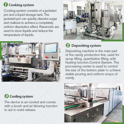 China New Automatic Small Confectionery Pour Make Machine Pectin Jelly and Gummy Deposit Hard and Soft Candy Production Line for sale