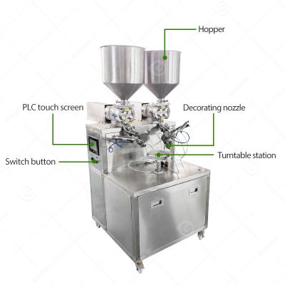 China Automatic Mille Crepe Spreading Cream Coating Machine New Queen Manual Layer Cake Equipment for Birthday Smear for sale