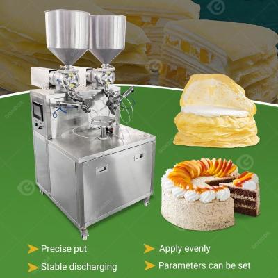 China Spread Cream Crepe Pneumatic Cover Butter Smear Make Machinary Layer Cake Decorate Machine and Henan for sale