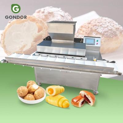 China Donuts Inject Fill Biscuit Bread Filler Machine Croissant Manual with Cream for sale