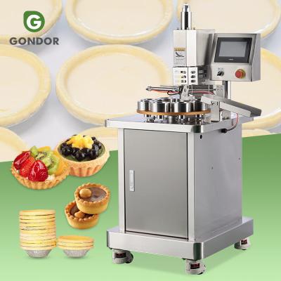 China Presses Hot Sale Crust High Efficiency Custard Egg Tart Shell Pressing Maker Tartlet Form Cornish Pie Machine for sale