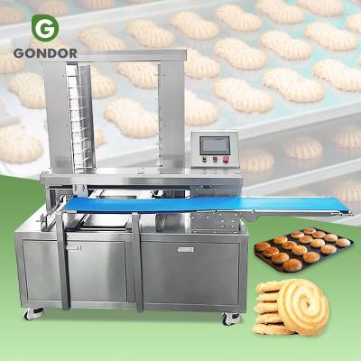 China Maamoul Biscuit Cake Bakery Advanced Encrusting Mooncake Tray Automatic Alignment Arrange Machine for Cake for sale