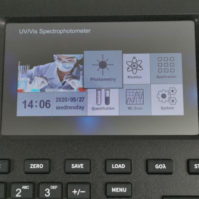 China 7 inch LCD-scherm zichtbare halogeenlamp spectrophotometer voor medische laboratoriummetingen Te koop