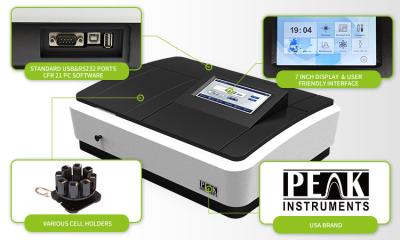 中国 LCDタッチスクリーン ゼノンランプ 2nm ダブルビームUV可視スペクトロフォトメーター USB HOST データ出力 販売のため