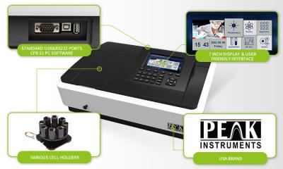 China 7 Inch Color Screen Single Beam UV Visible Spectrophotometer with Variable Bandwidth for sale