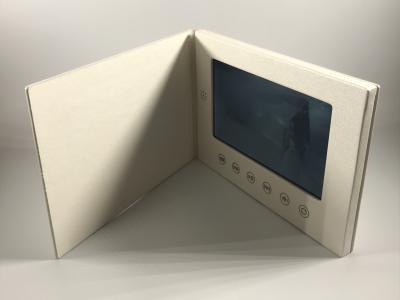 中国 2017 Matt ラミネーション仕上げ 7'' lcdスクリーンビデオブローシャー ハードカバー 高級革 販売のため