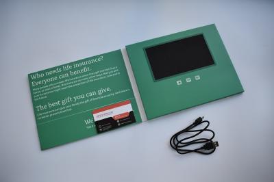 Card product type 7inch tft screen video brochure digital video card for financial services organications