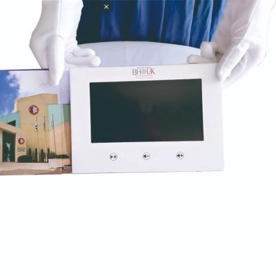 中国 ビジネスイベントのビデオ招待状 ブローチャー 7インチ LCDスクリーン カスタムデザイン 販売のため