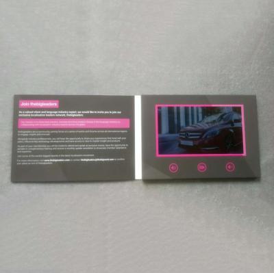 China Custom Digital Video Advertising Brochure 7 Inch For Recruitment Brand Promotion Language Services Industry for sale