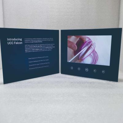 China Custom Branding 7Inch Soft Cover Video Brochure Premium Paper Material USB Rechargeable Ideal for Showcasing IT Platforms and Software Solutions” for sale