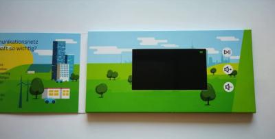 中国 カスタムデザインの紙素材のディスプレイビデオカード 4.3'"LCDスクリーンビデオブローシャー デジタルビデオマーケティングブック 販売のため