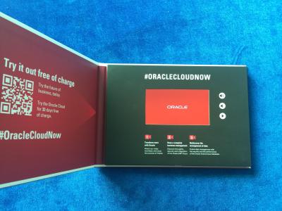 China Custom design hardboard LCD video brochure card 4.3'' screen Hard cover marketing video book for sale