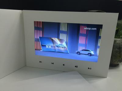 Chine Vidéo personnalisée blanc 10,1 pouces Ecard Vidéo Brochure Mailer Avec Contrôle de Bouton à vendre