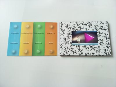 China Business Advertising LCD Video Brochure IPS TFT Screen A5 Book Size for sale