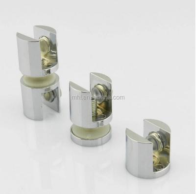 China Double Sides Glass Shelf Support Clips With Satin And Mirror Finishing for sale