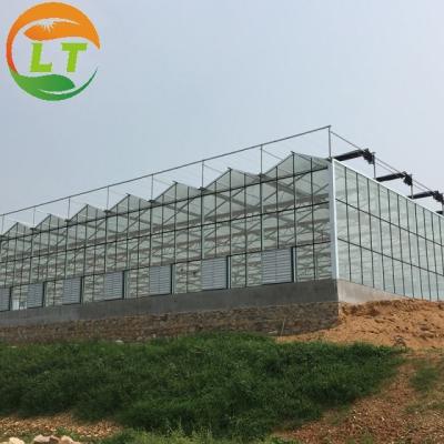 Cina Sistema di ventilazione compreso Serra di vetro Venlo con struttura di tubi in acciaio galvanizzato in vendita